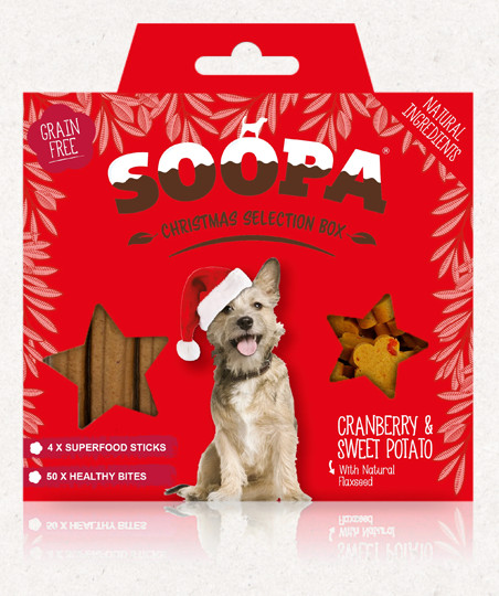 SOOPA Christmas Selection Box - vörös áfonya és édesburgonya 150 g ...